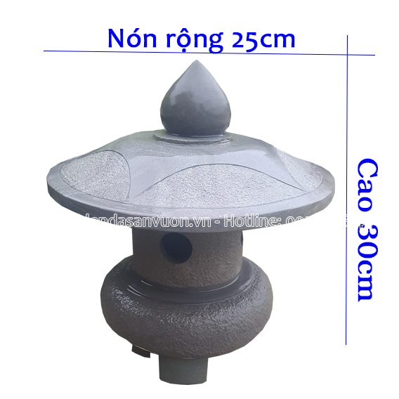Đèn nấm nhỏ, chiều cao 30cm - Đèn đá sân vườn, đèn đá trang trí sân ...