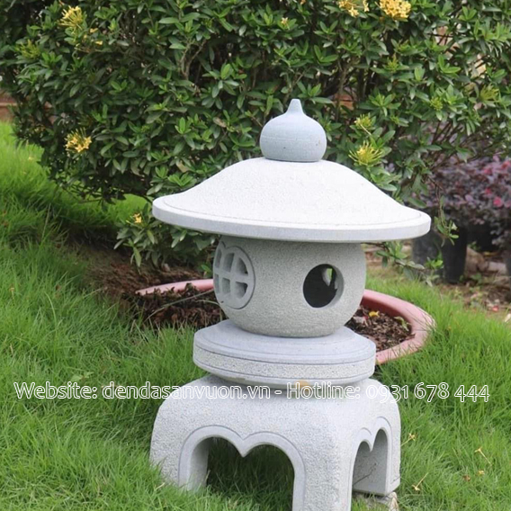 Đèn quả đào, chiều cao 45cm - Đèn đá sân vườn, đèn đá trang trí sân ...