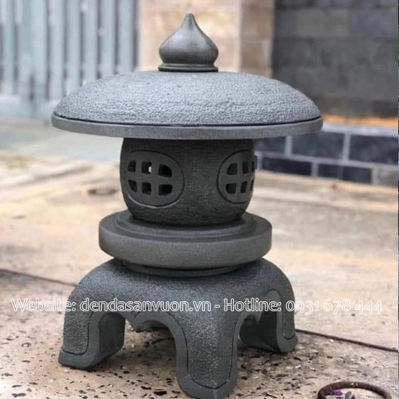 Đèn quả đào, chiều cao 45cm - Đèn đá sân vườn, đèn đá trang trí sân ...