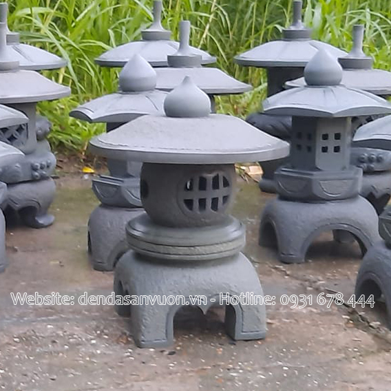 Đèn quả đào, chiều cao 45cm - Đèn đá sân vườn, đèn đá trang trí sân ...