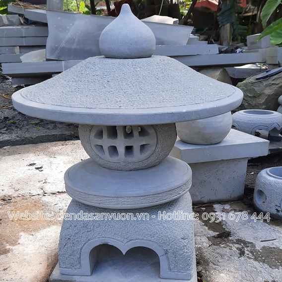 Đèn quả đào, chiều cao 45cm - Đèn đá sân vườn, đèn đá trang trí sân ...